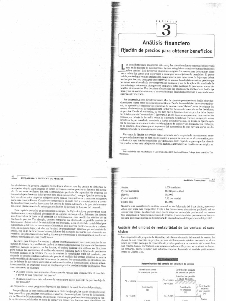 Sesion6 Estrategia y Tactica de Precios de Thomas Nagle Cap3 | PDF