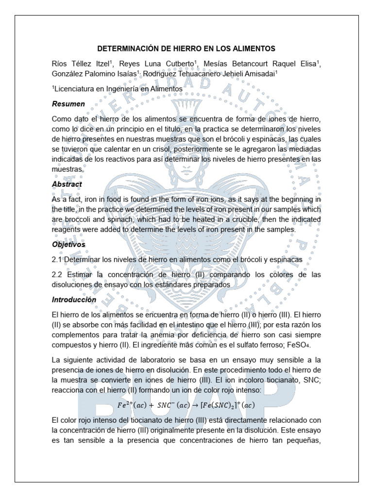 Documento practica dos | PDF | Química