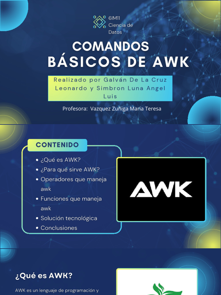 Comandos Básicos de AWK | PDF | Ingeniería Informática | Ingeniería de software