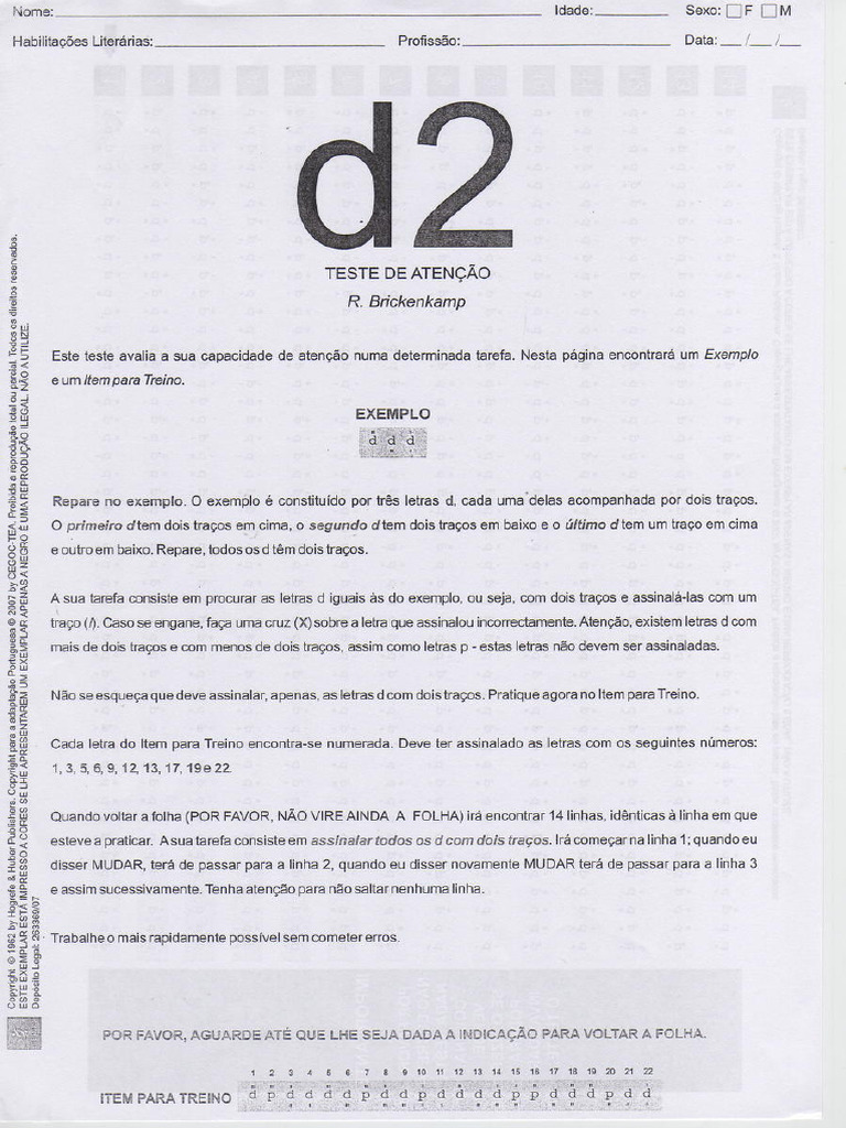 Toaz - Info d2 Folha de Respostas e Correcao PR | PDF