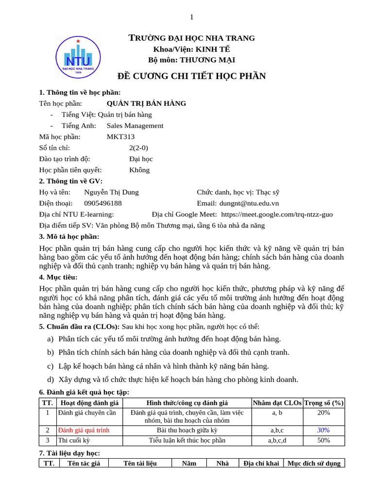 2023 DCCTHP - QT Bán Hàng | PDF