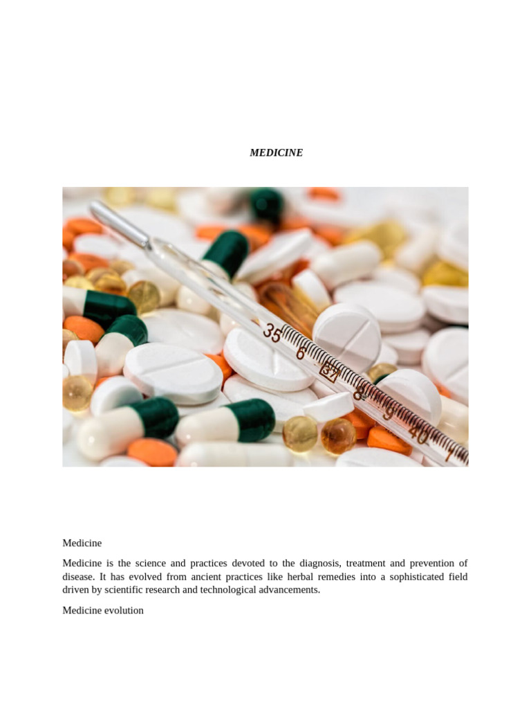 Evolution of Modern Medicine Practices | PDF
