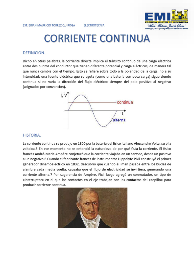CORRIENTE CONTINUA | PDF | Corriente continua | Corriente eléctrica