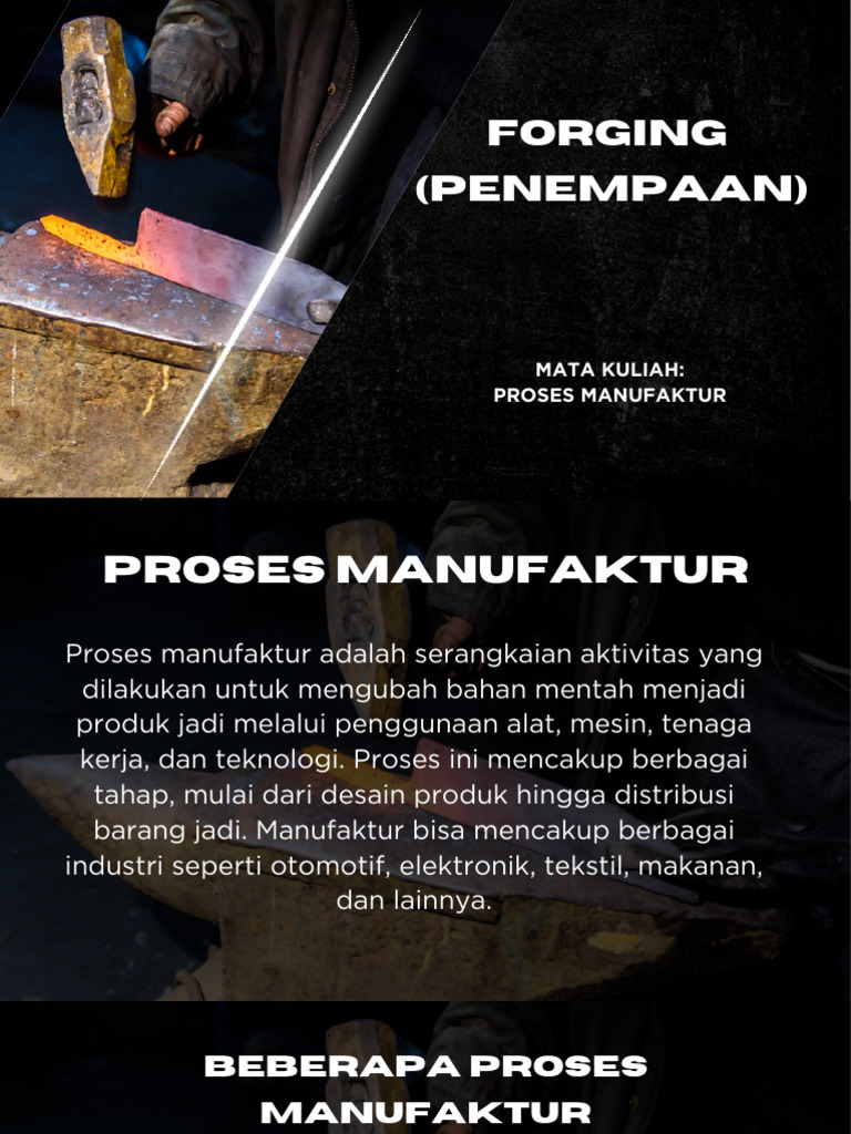 Proses dan Jenis Forging Logam | PDF