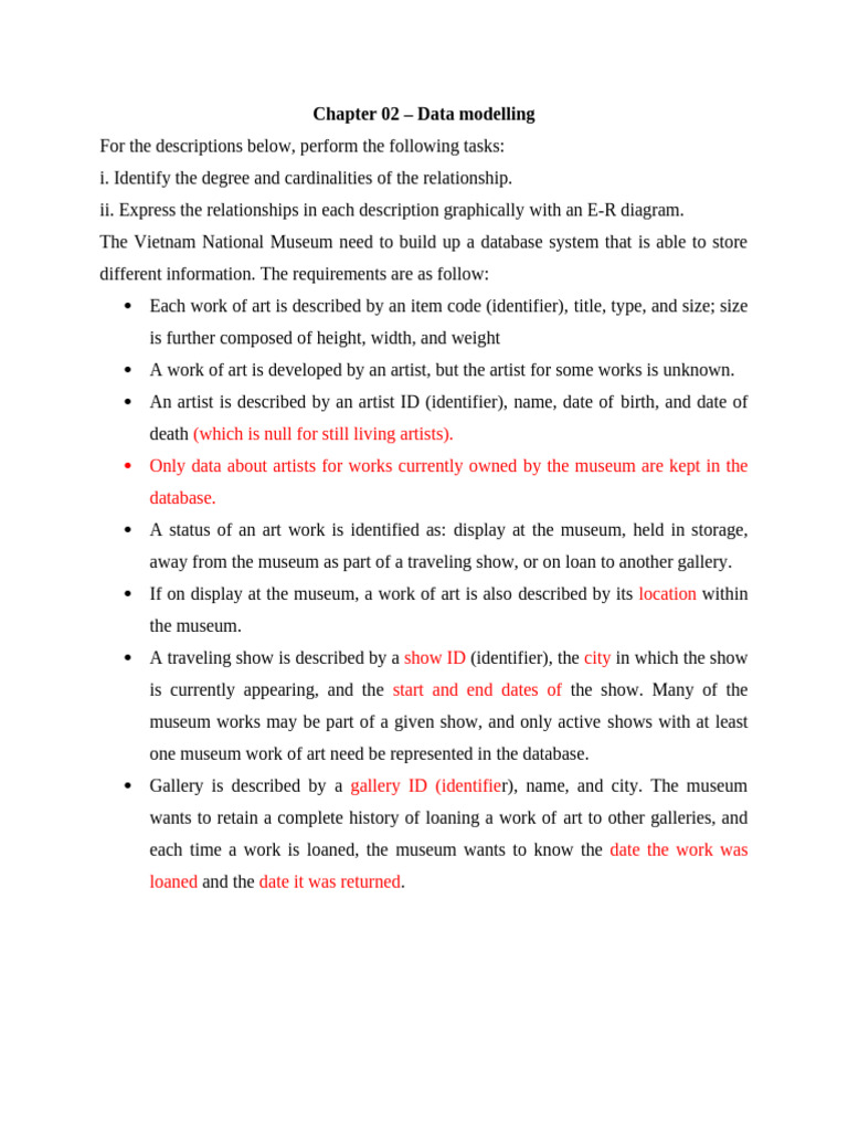 DB - Exercise - Chapter 02 - 01 | PDF