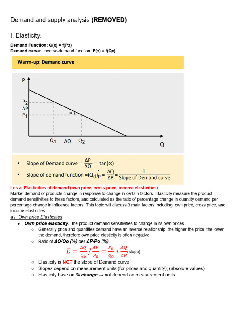 Demand and Supply Elasticity Analysis | PDF | Elasticity (Economics ...