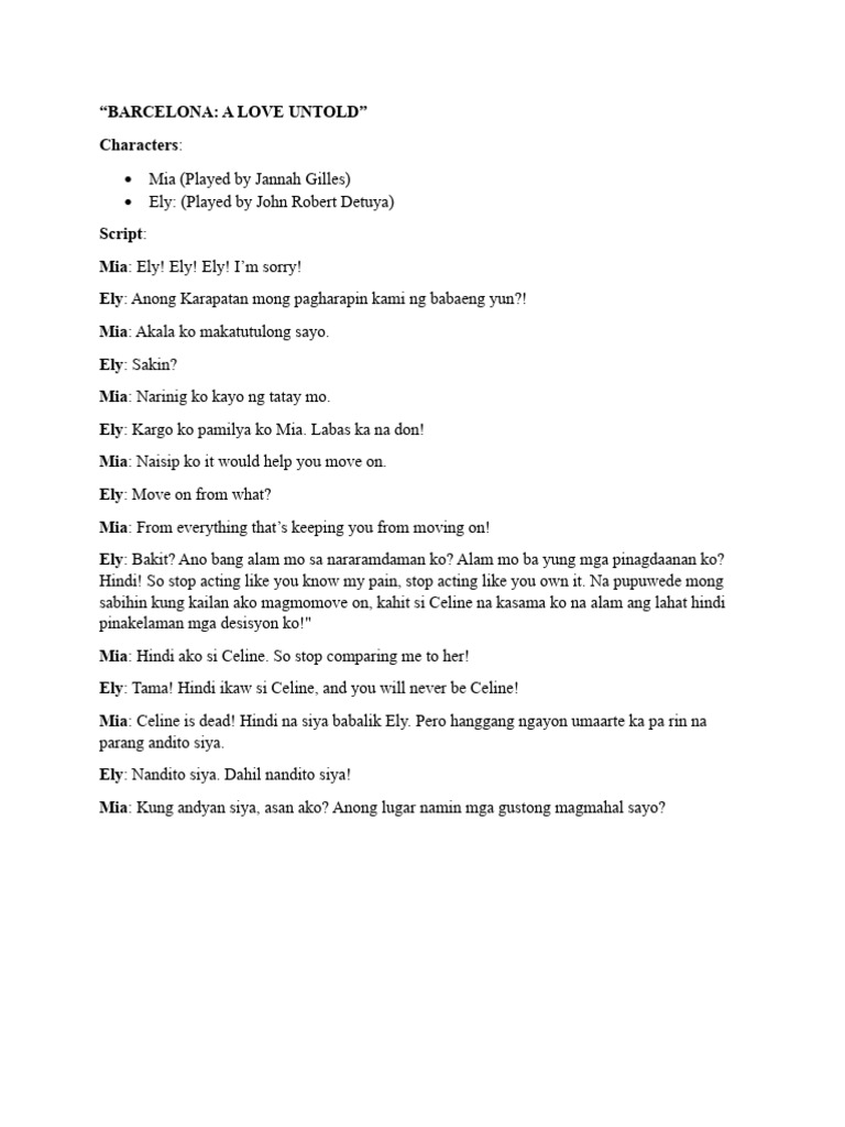 Barcelona A Love Untold | PDF