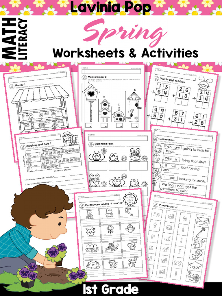 Demo Spring 1 ST Grade Worksheetsand Activities No Prep First Grade ...