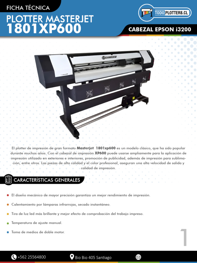 Ficha Tecnica Plotter XP 600 | PDF
