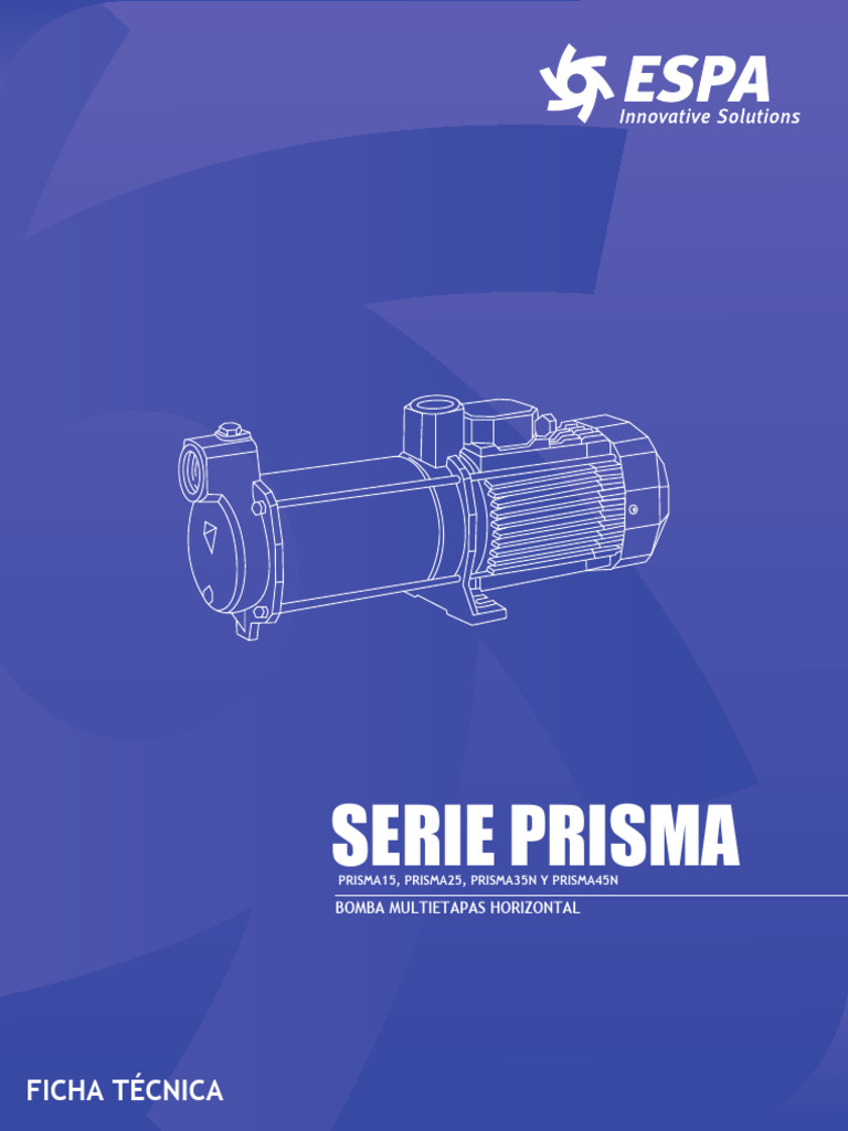 Ft Ficha Tecnica Prisma | PDF | Bomba | Materiales