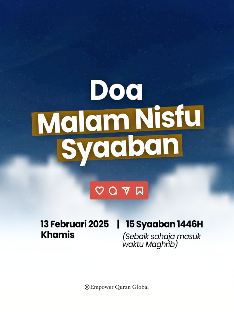 Doa Malam Nisfu Syaaban 1446H | PDF