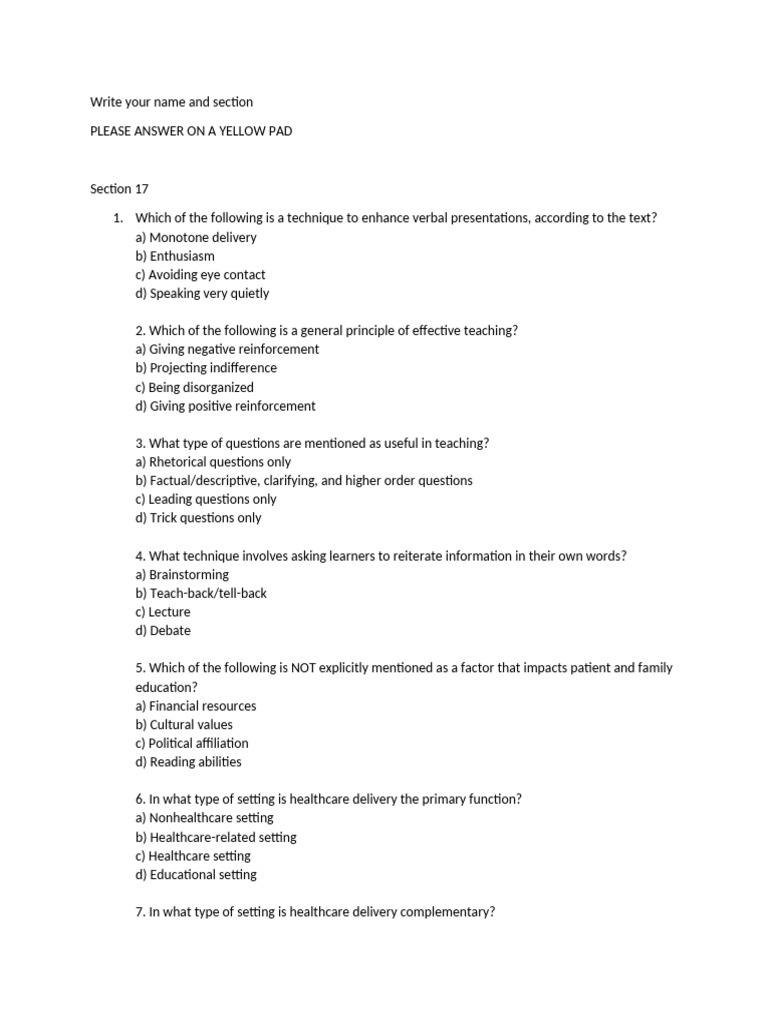 Term 3 Quizzes Without Answer | PDF | Evaluation | Data Analysis