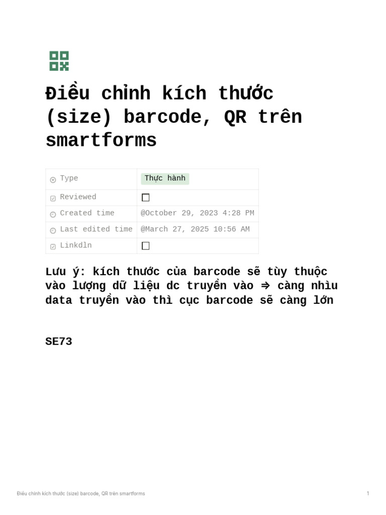 Barcode QR TRN Smartforms | PDF