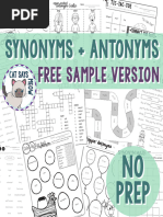 Synonyms & Antonyms Ocean Adventure | PDF | Aquatic Animals | Diving