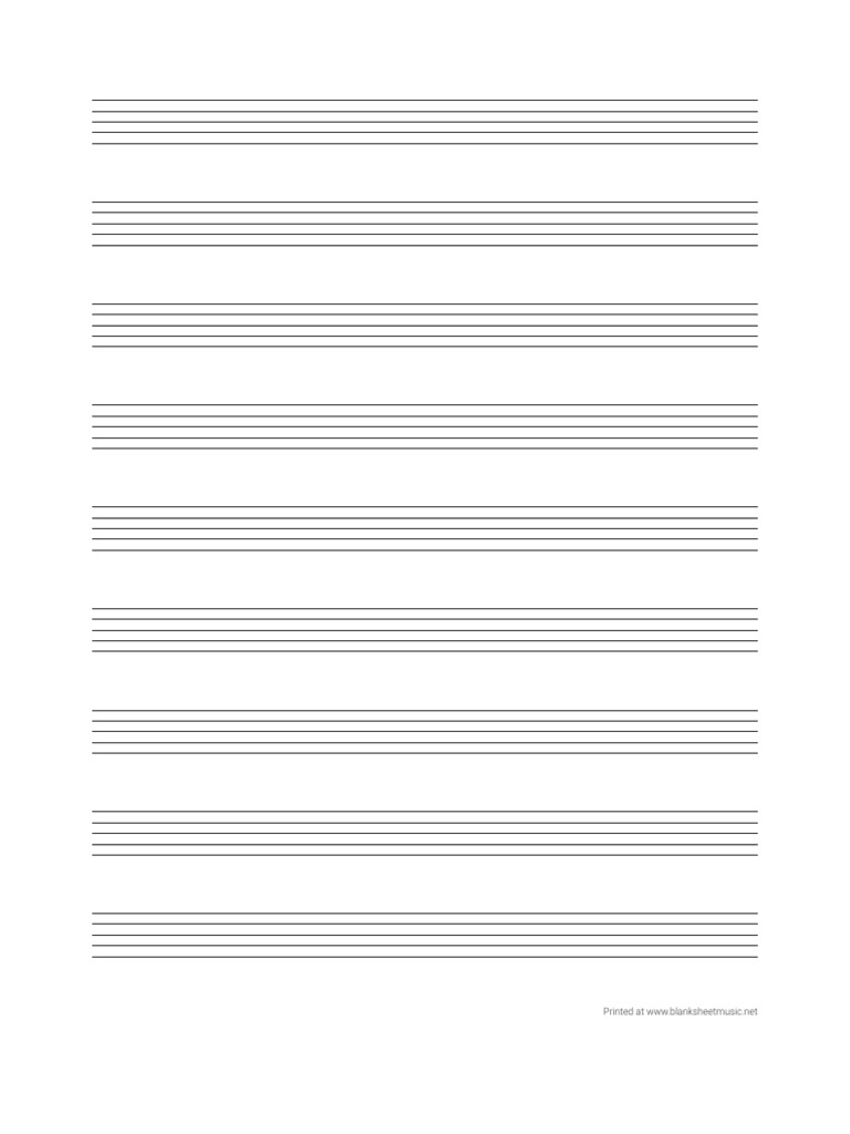 Blank Sheet Music Printouts | PDF