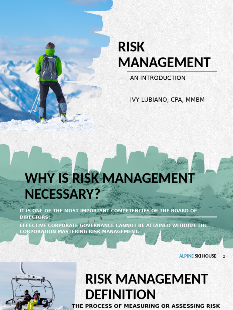 401+03-01+lecture Risk+Management Part1 | PDF | Risk | Risk Management