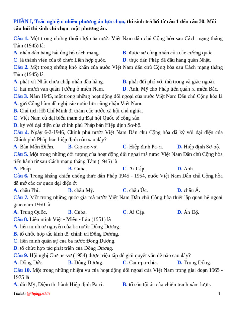 Trắc nghiệm B13 | PDF