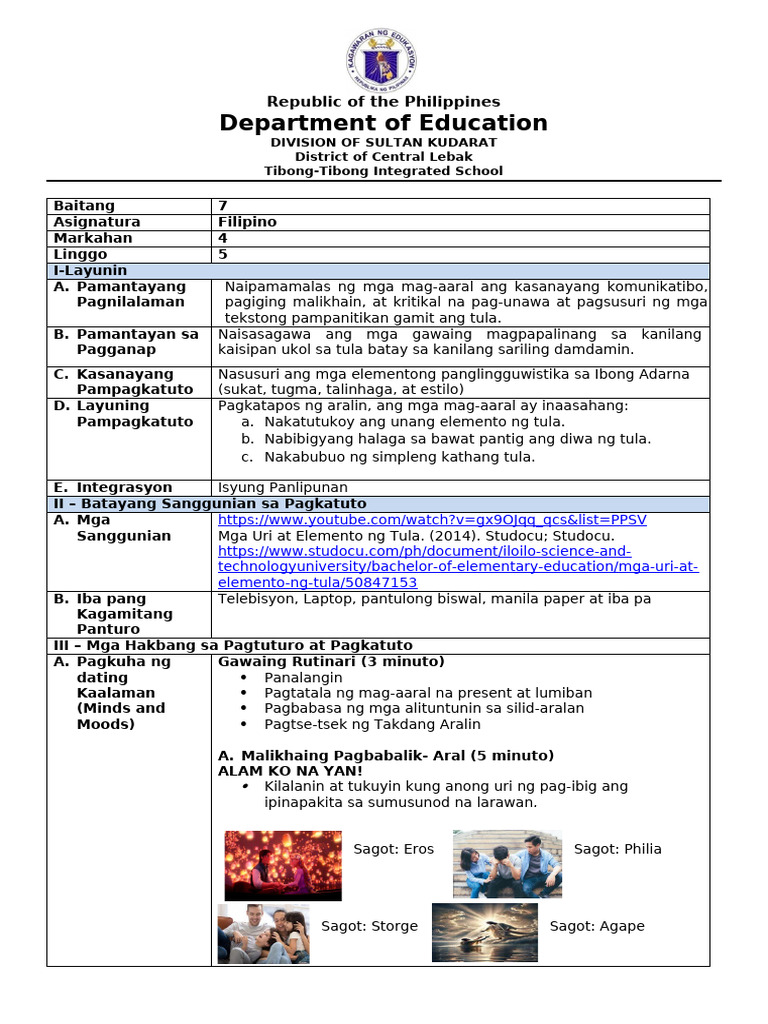 Demo Teaching Matatag - Imje | PDF