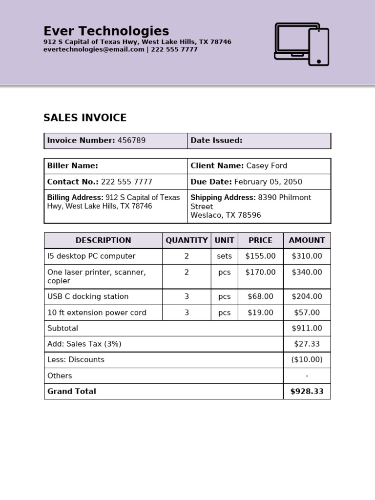 Free Professional Invoice Book Template | PDF | Invoice | Personal ...