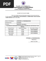 CERTIFICATES of Recognition - Early Birds | PDF