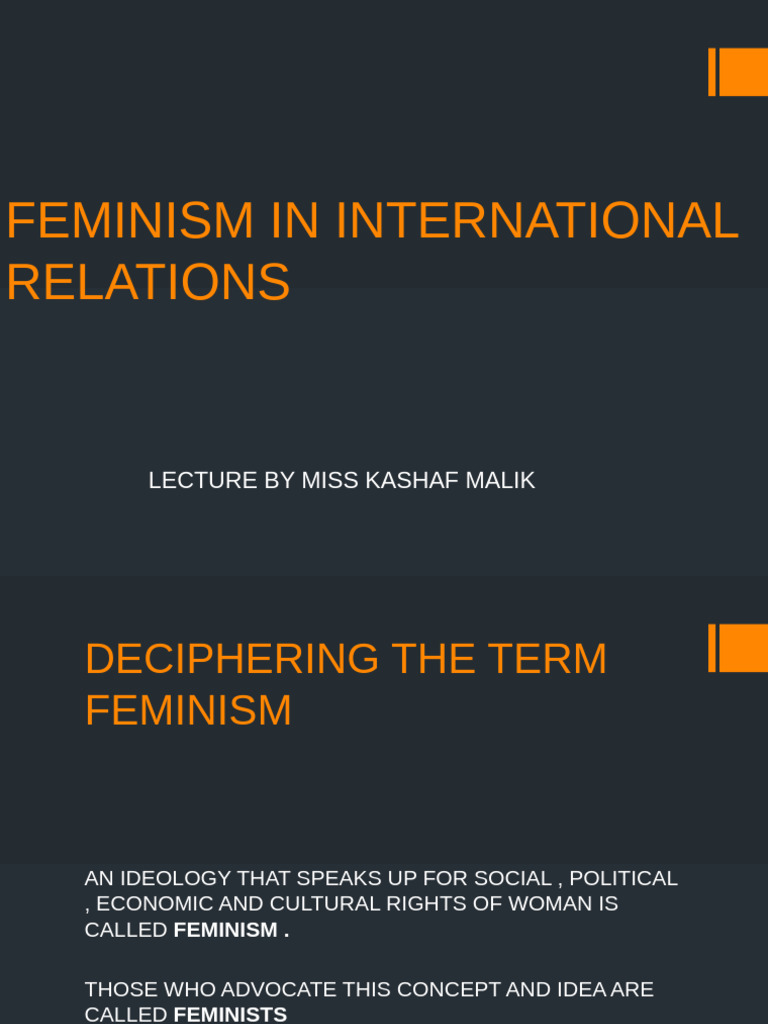 Lec 10 Feminism in International Relations | PDF