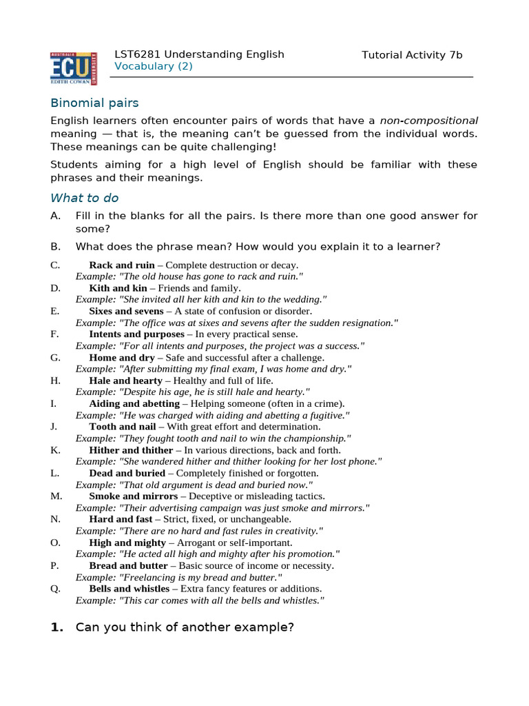 TP7b Vocabulary | PDF