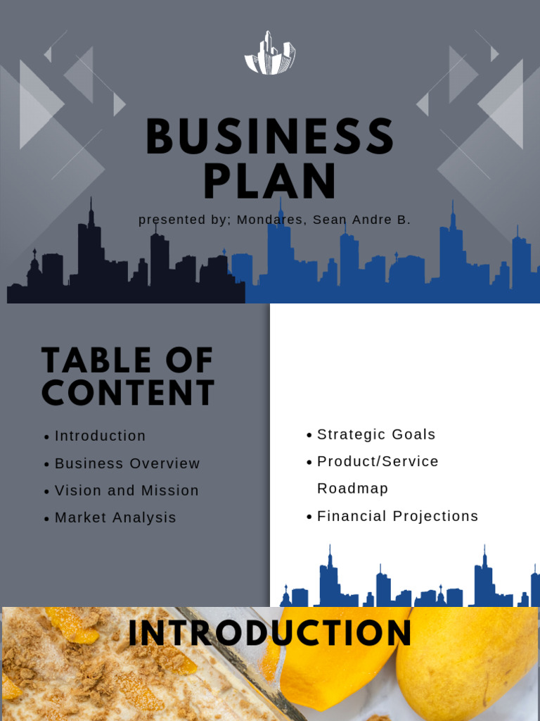 Blue and White Simple Business Plan Presentation | PDF | Baking | Breads