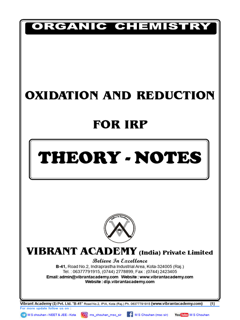 Oxidation Reduction - Final - MS Sir Add | PDF | Redox | Catalysis