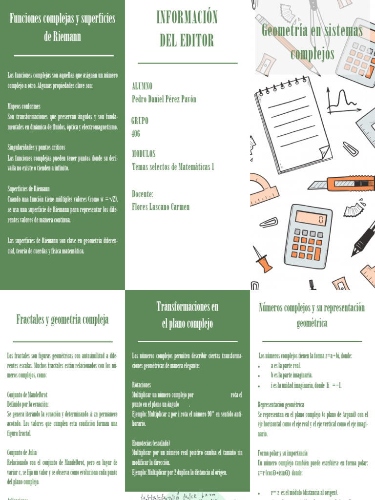 Triptico v2 | PDF | Número complejo | Geometría
