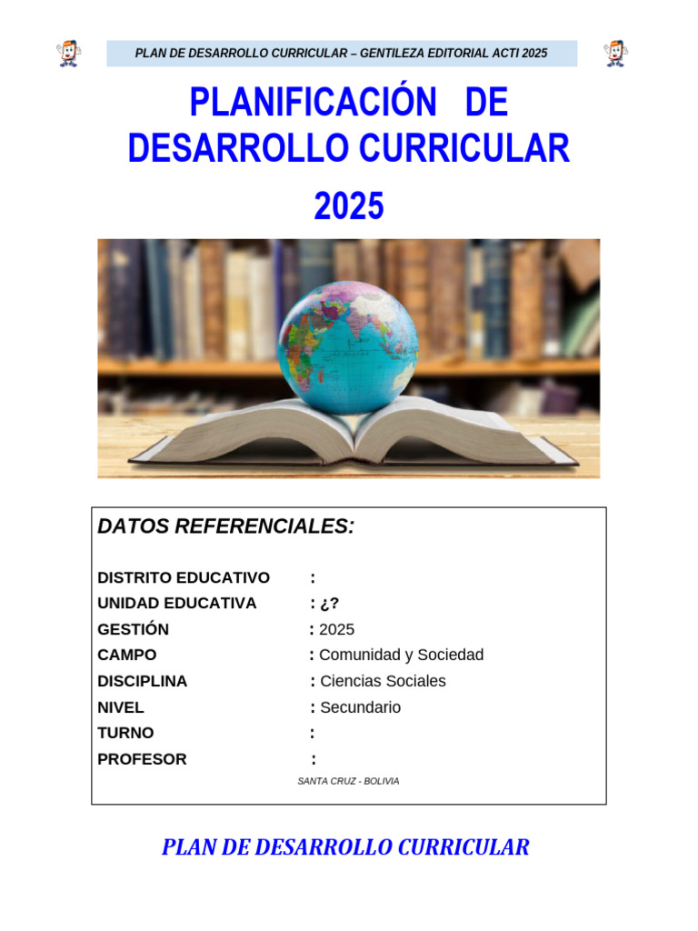 2do CS PDC | PDF | Plan de estudios | Bolivia