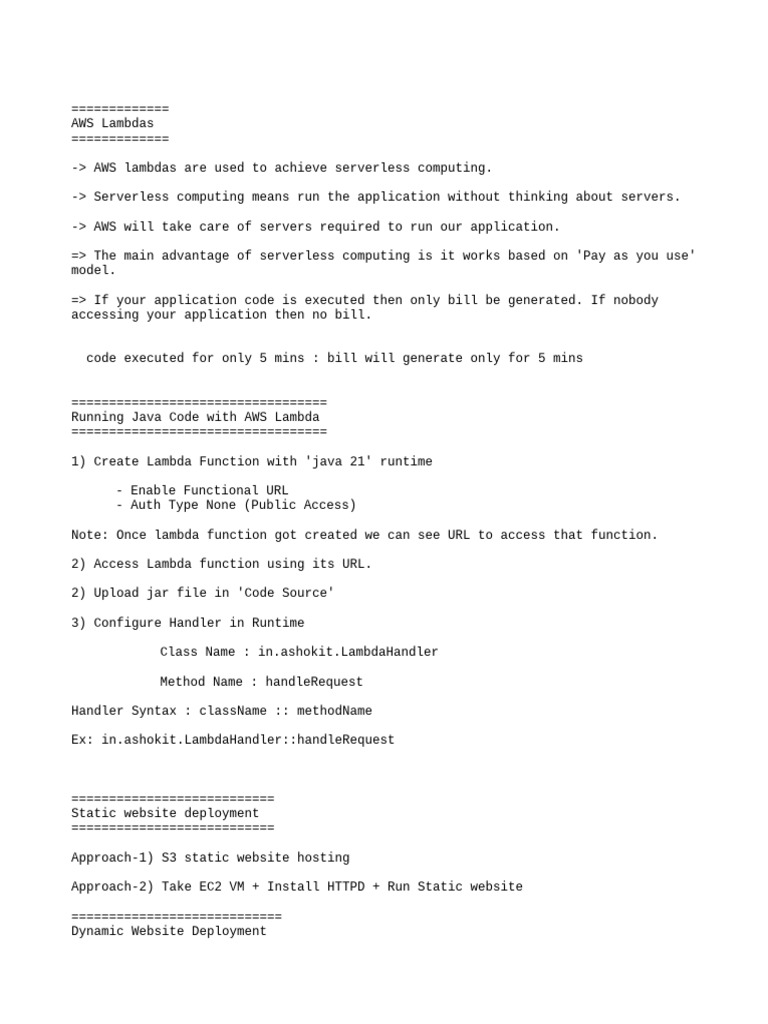 6 AWS Lambdas | PDF
