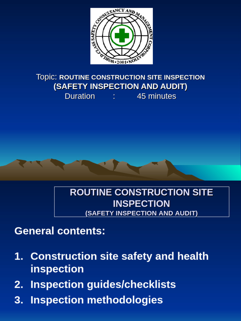 Safety Inspection Requirements Guide | PDF | Safety | Occupational ...