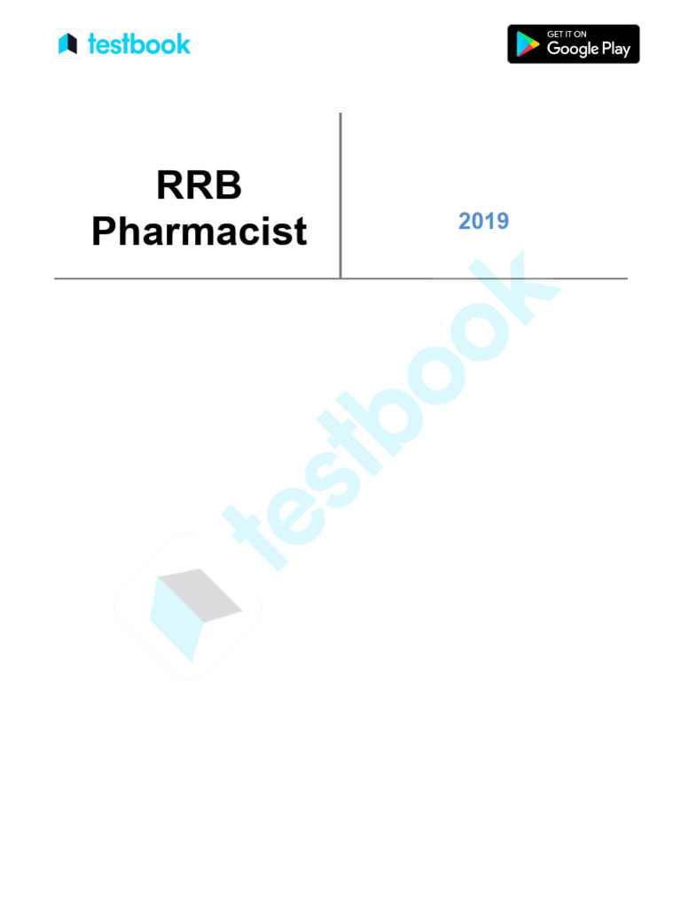 RRB Pharmacist 2019 Question Paper PDF | PDF