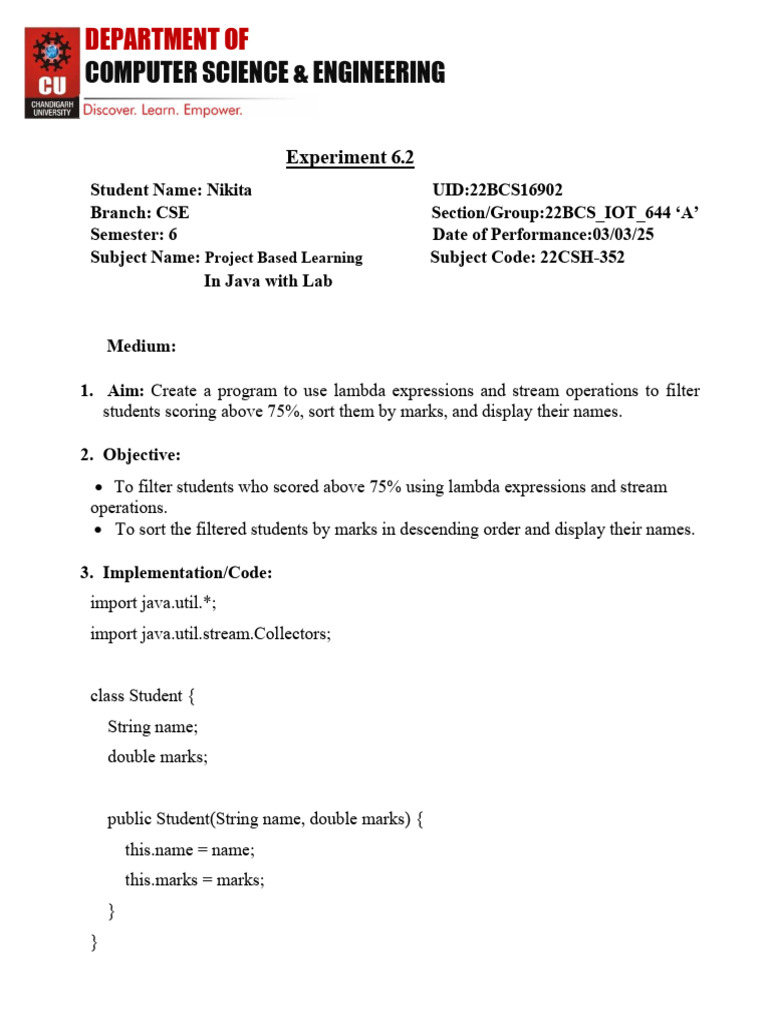 Java Lambda Expressions for Student Filtering | PDF