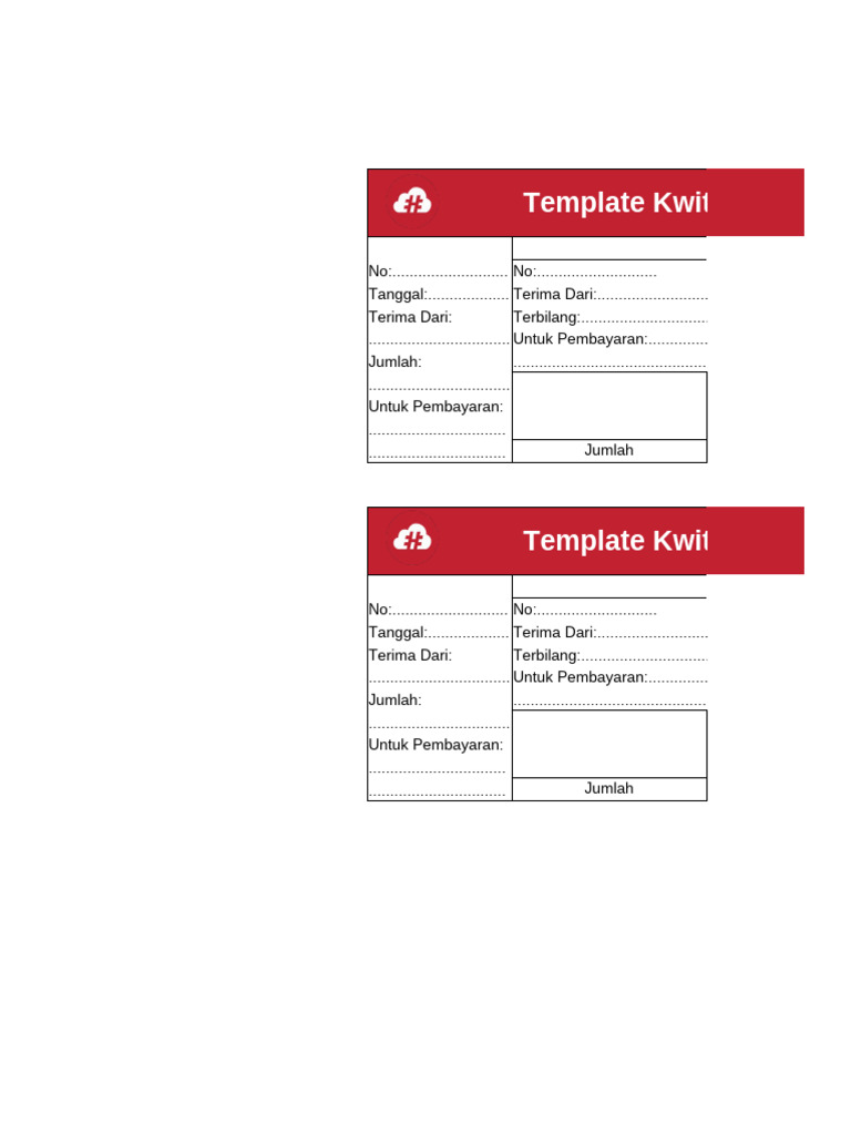 Template Kwitansi Kosong | PDF