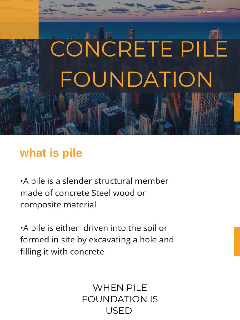 Concrete Pile Foundation Overview | PDF | Deep Foundation | Casing ...