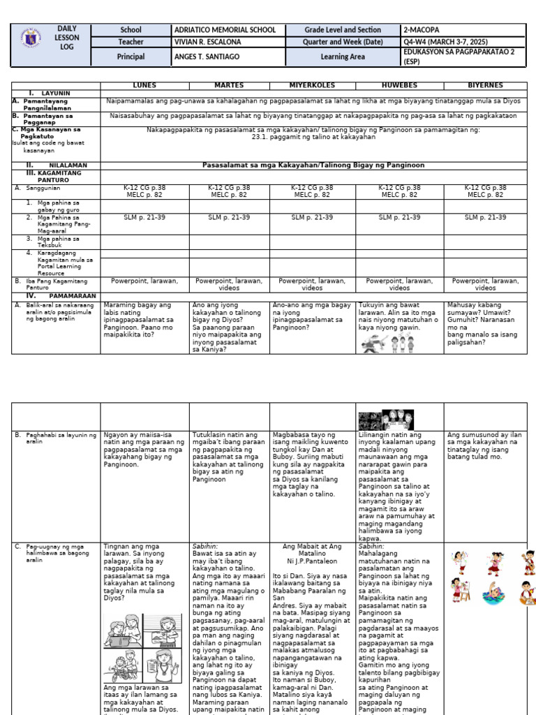 Q4 Esp Week 4 Final | PDF