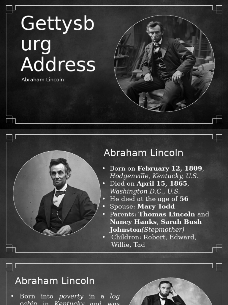 Gettysburg Address by Abraham Lincoln | PDF | Abraham Lincoln ...