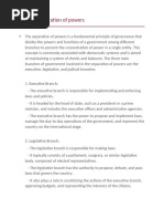 Title - The Principle of Separation of Powers in The Constitutional ...