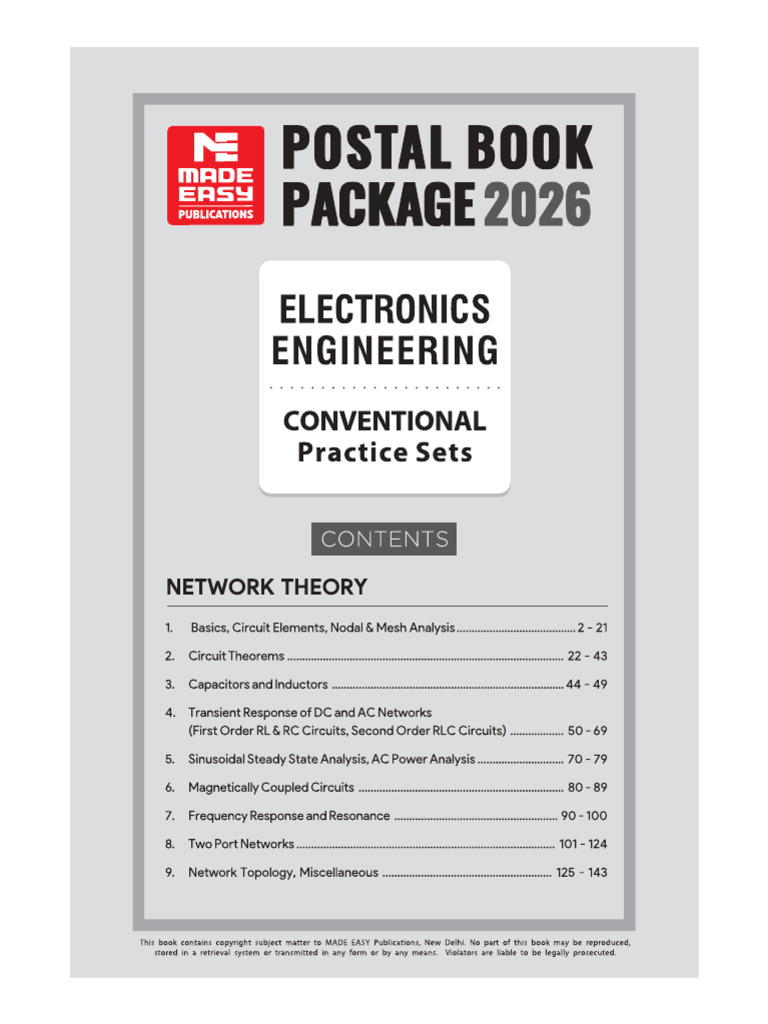 01. Network Theory EC Conv 2026 | PDF