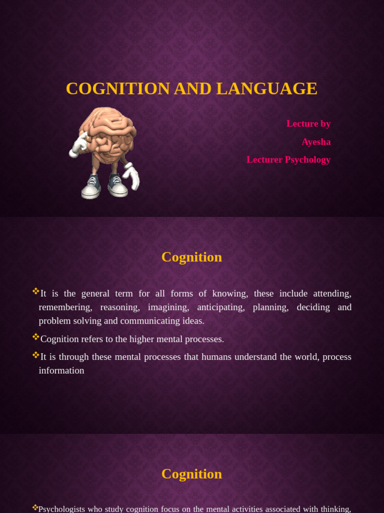 Cognition and Language | PDF | Mental Processes | Neuroscience