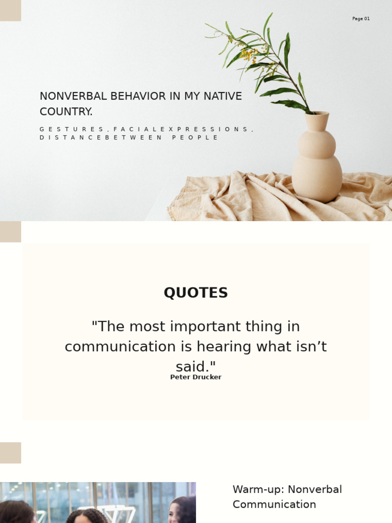 Speaking Nonverbal | PDF | Nonverbal Communication | Gesture