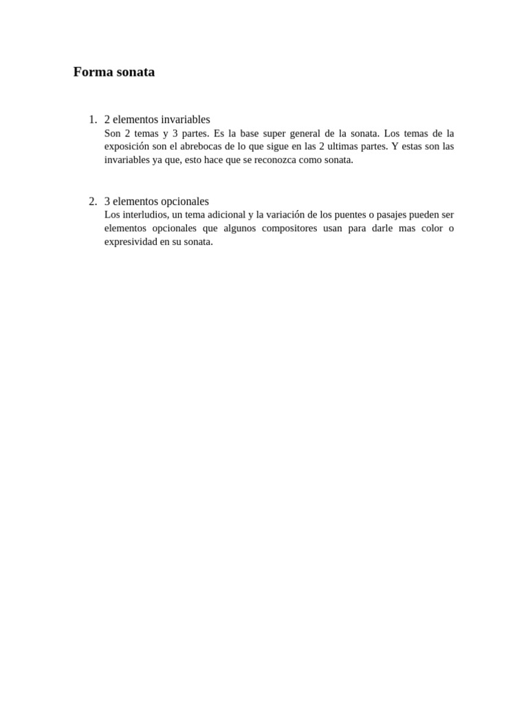 Forma Sonata | PDF