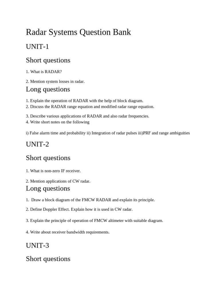 RS Question Bank | PDF