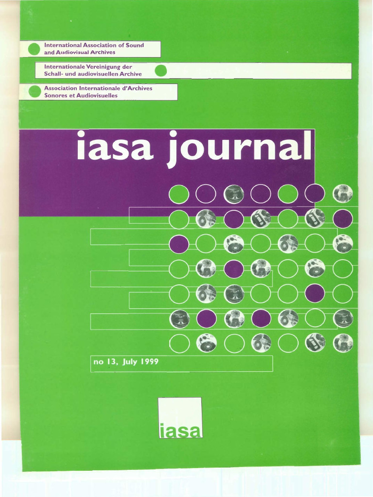 Iasa Journal 13 All | PDF