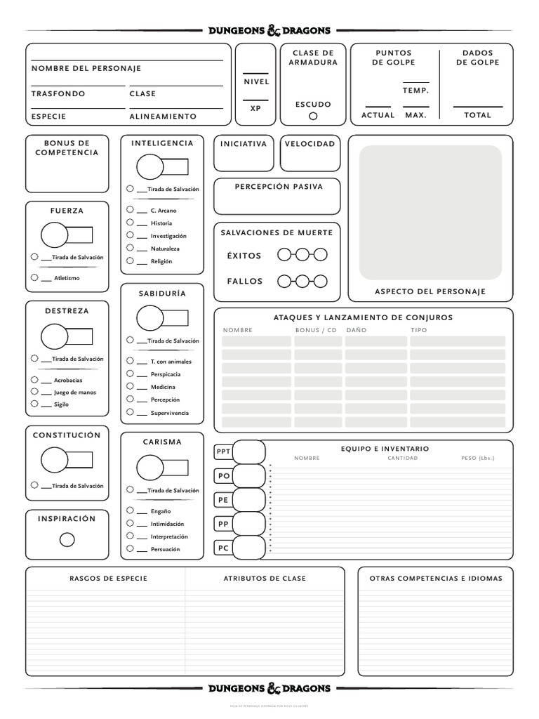 Hoja de Personaje | PDF