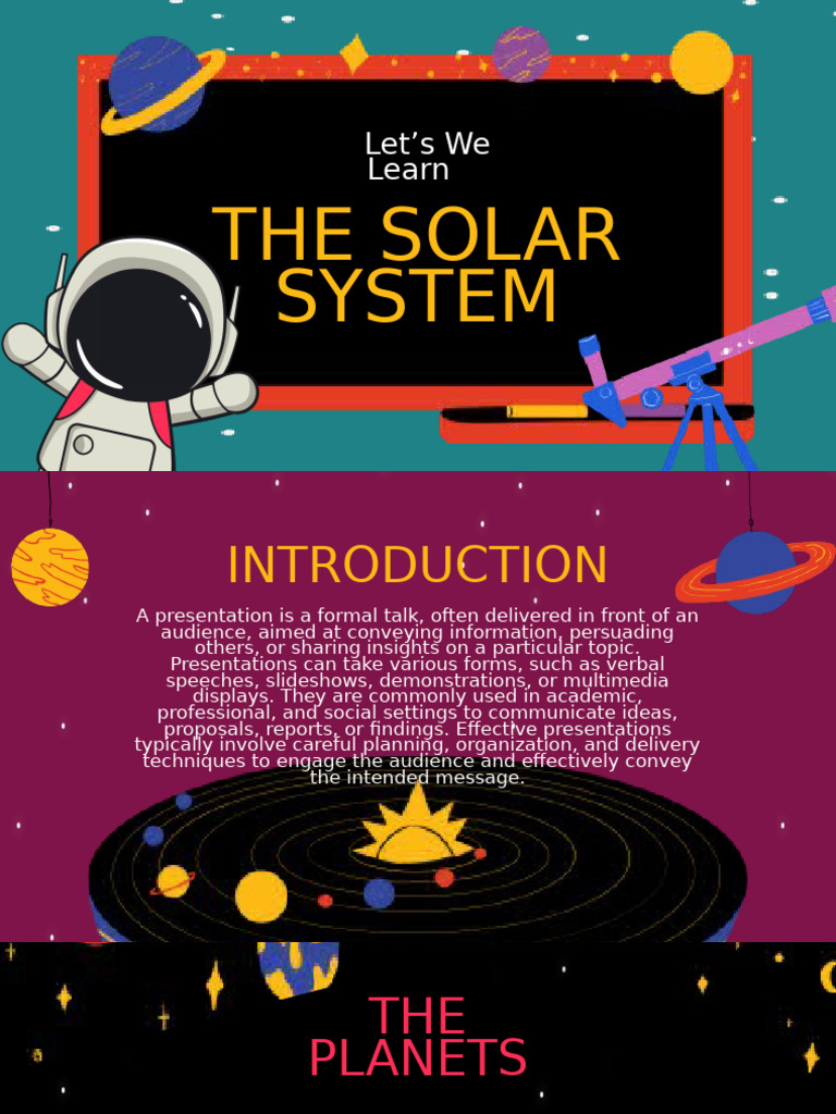 Green and Black Illustrative Solar System Presentation | PDF ...