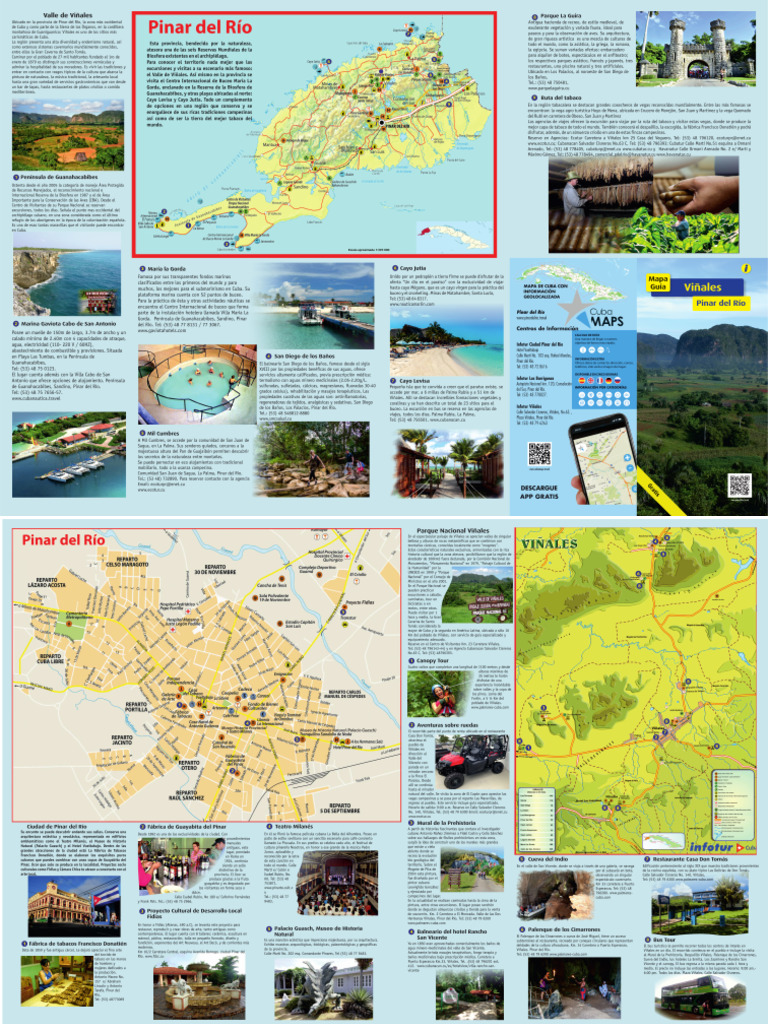 Mapa Guía Viñales, Pinar Del Río | PDF