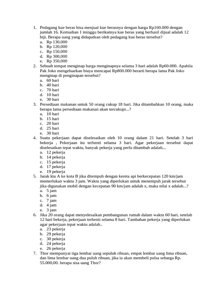 kumpulan soal 3 | PDF