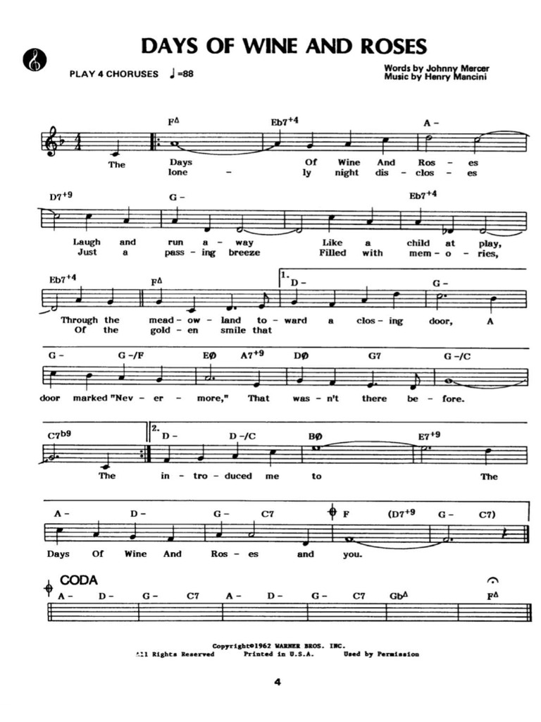 Days of Wine and Rose | PDF